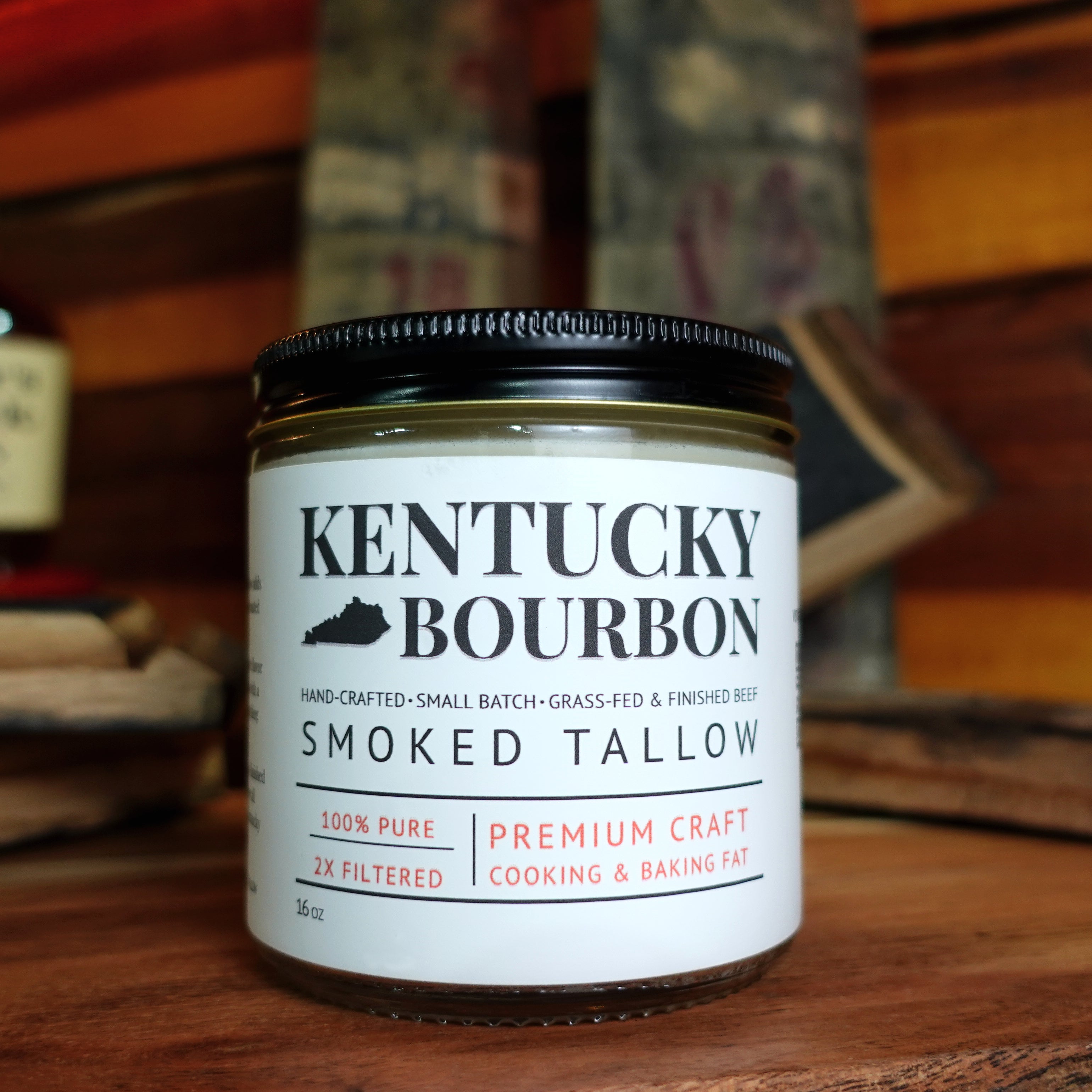 Kentucky Bourbon Smoked Beef Tallow – Fat & Fire